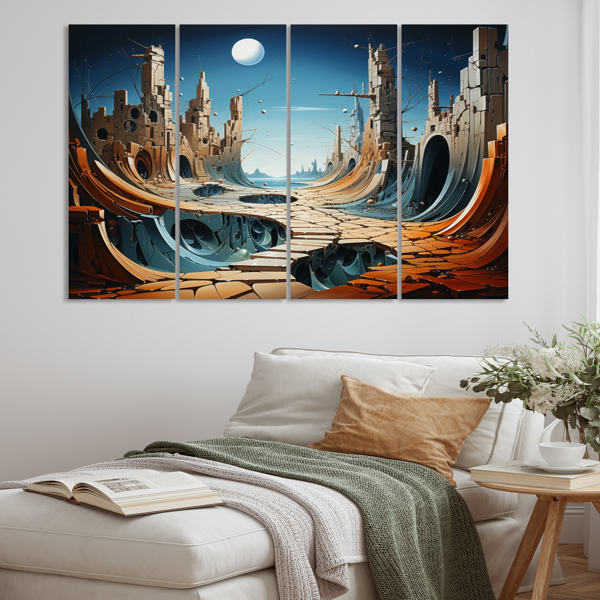 Winston Porter Surrealism The Persistence Of Canyon On Canvas 4 Pieces ...